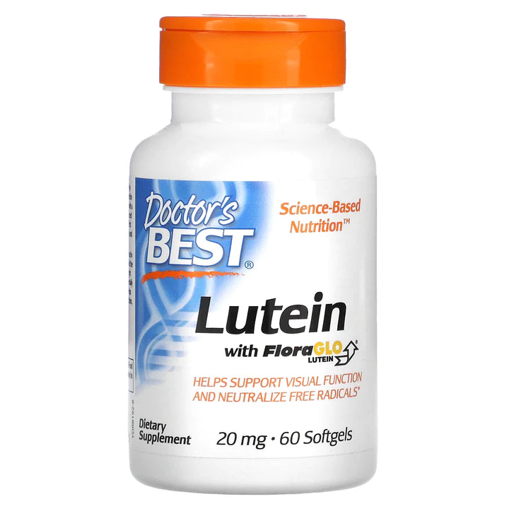 Doctor's Best Lutein with FloraGlo Lutein 20 mg per serving | 60 Softg ...